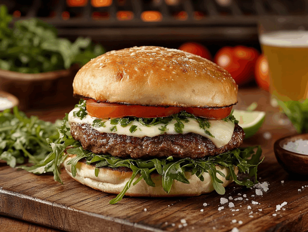Authentic Brazilian Picanha Burger with Smoky Mozzarella