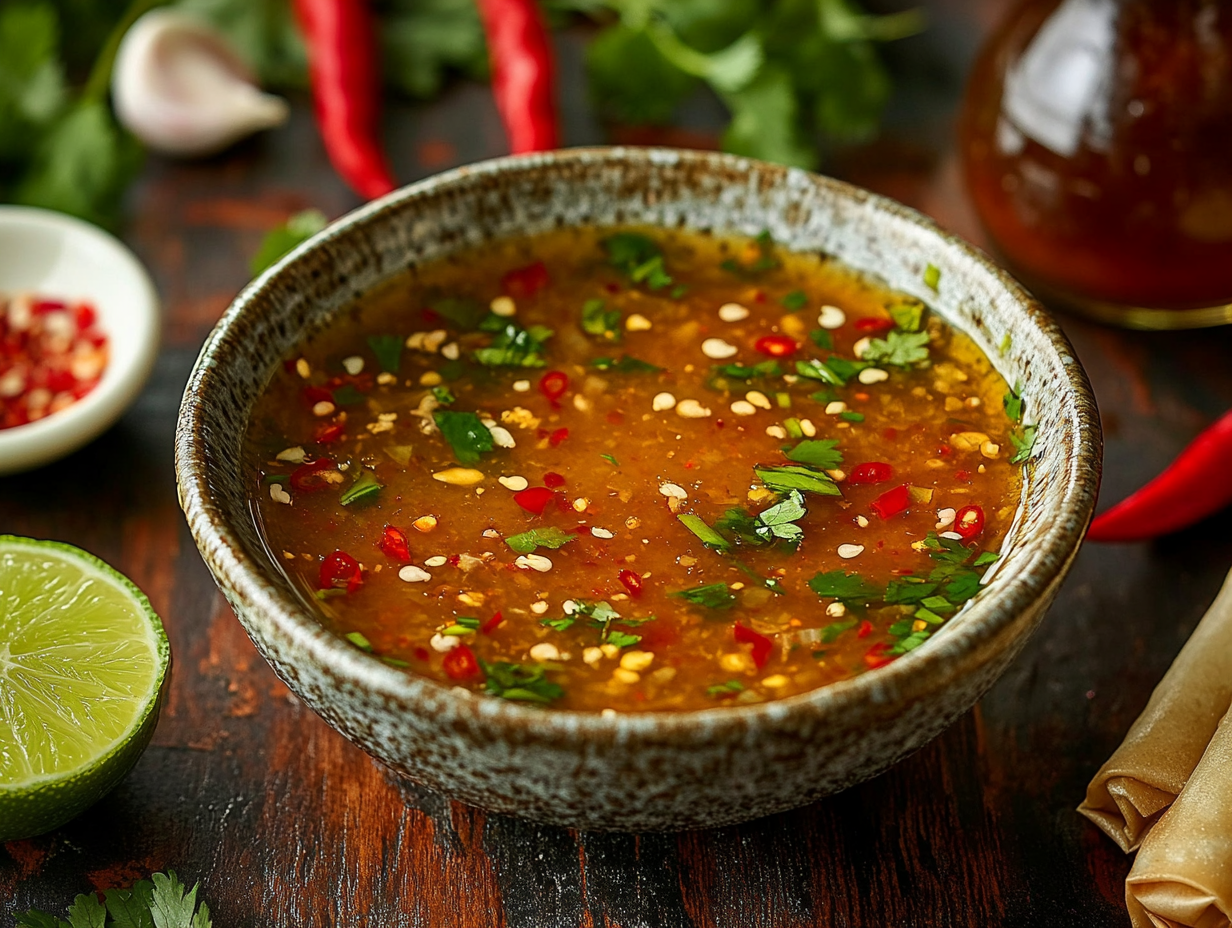 Vibrant Vietnamese Nuoc Cham Sauce: A Flavor Symphony
