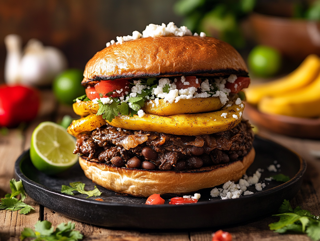 Venezuelan Pabellón Criollo Burger Fusion Meets Comfort Food