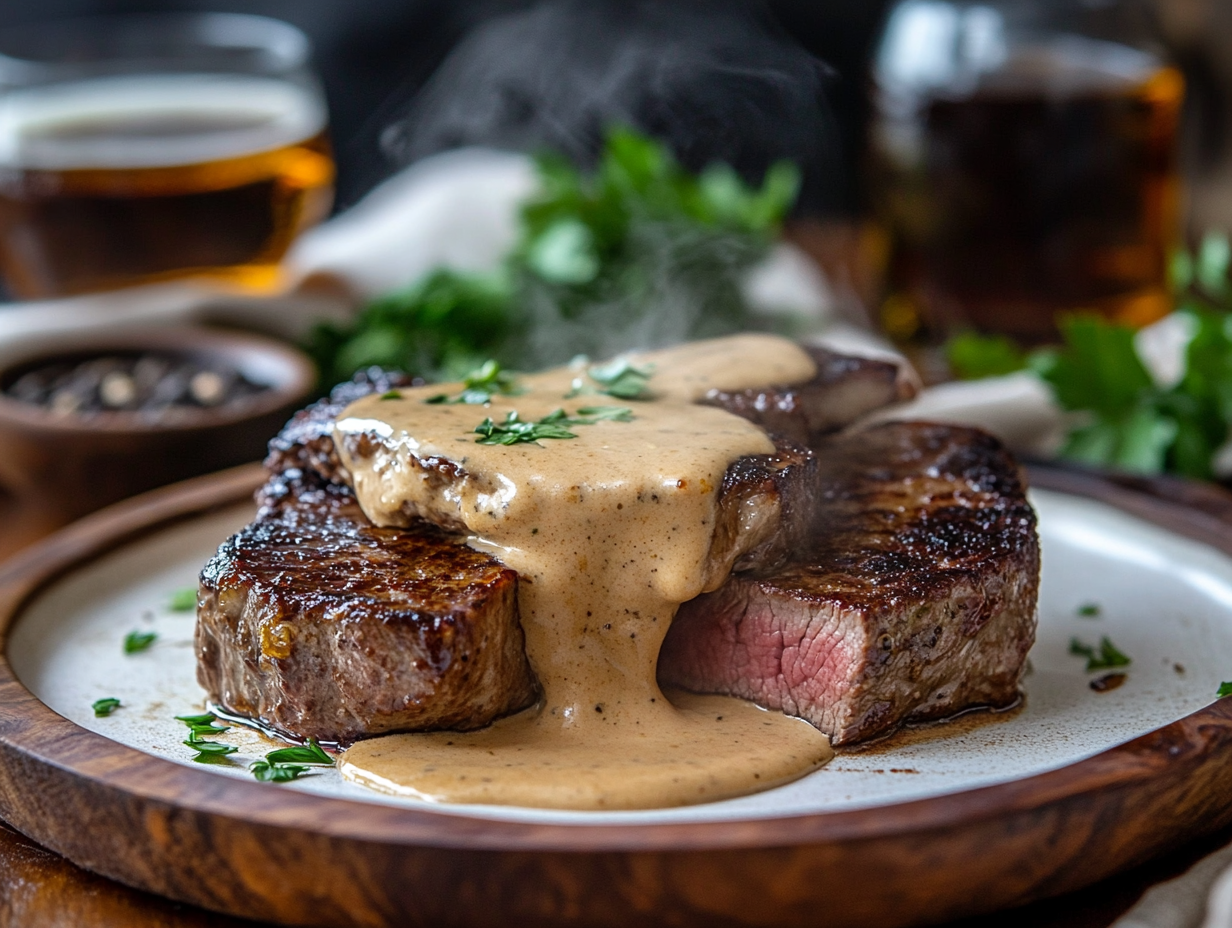 Irish Whiskey Cream Sauce Elevates Classic Filet Mignon Dinner
