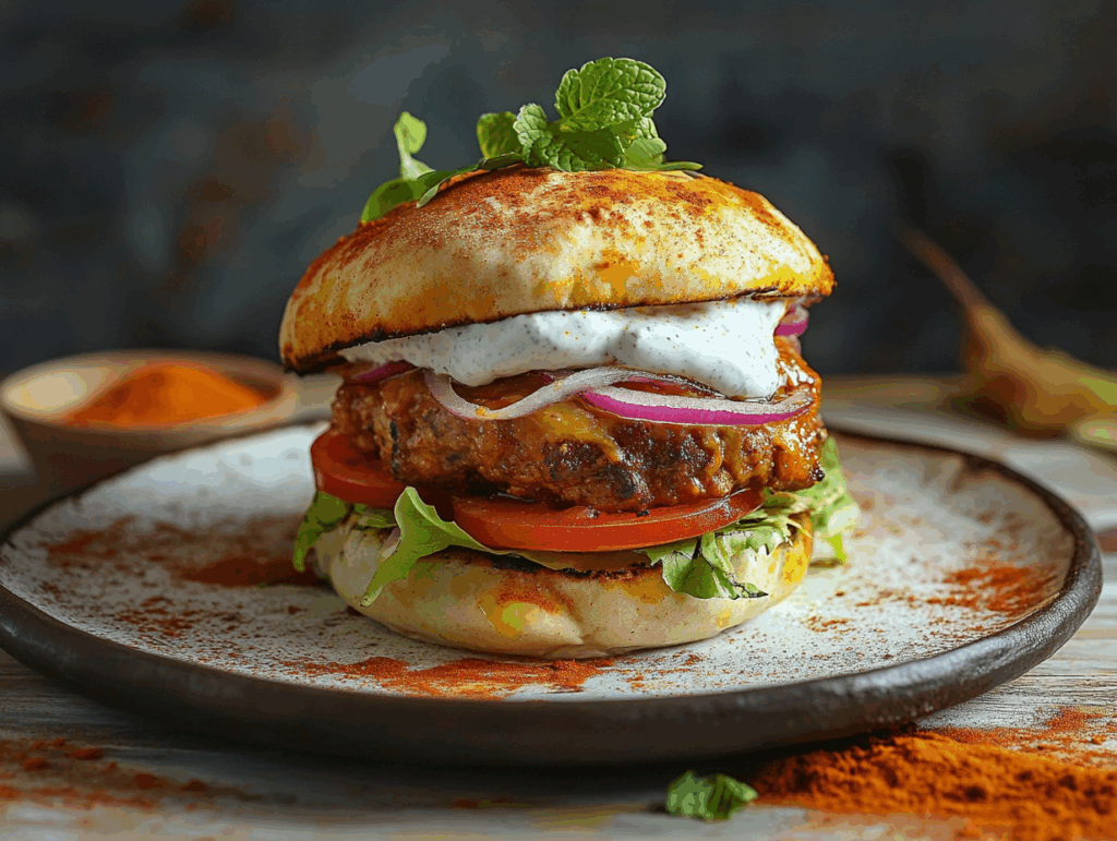 Spiced Lamb Rogan Josh Burgers: A Taste of Kashmir