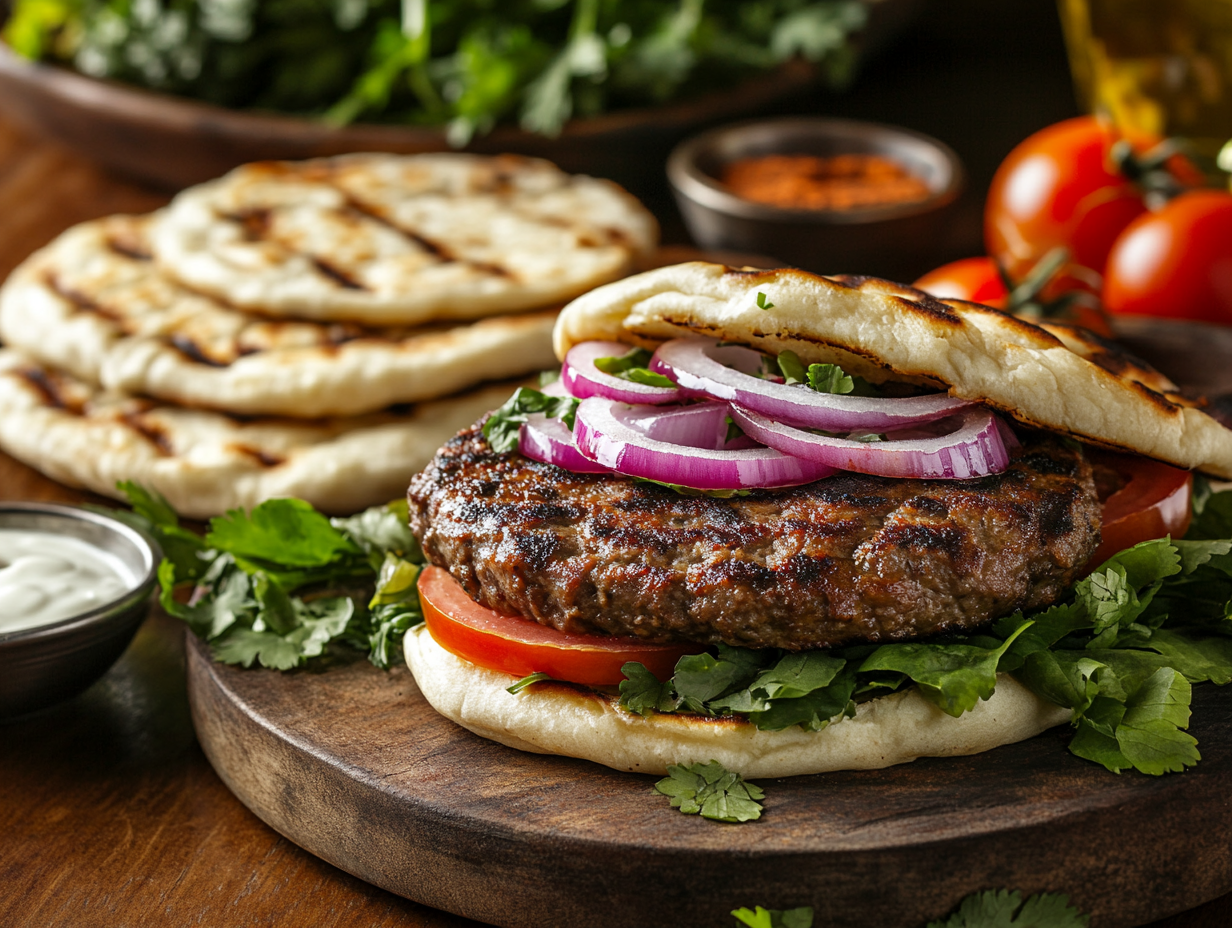 Exotic Moroccan Lamb Burgers with Ras el Hanout Spice