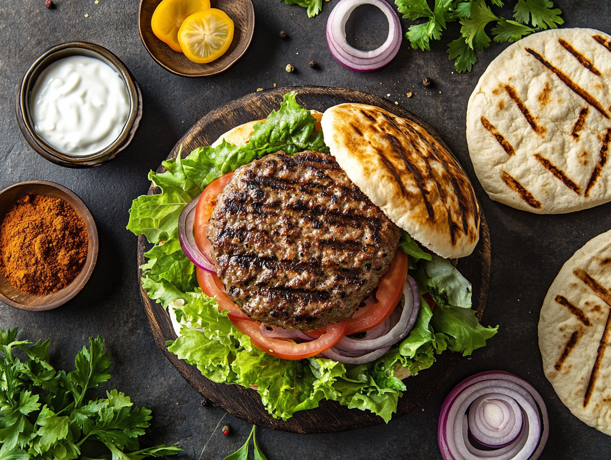 Exotic Moroccan Lamb Burgers with Ras el Hanout Spice