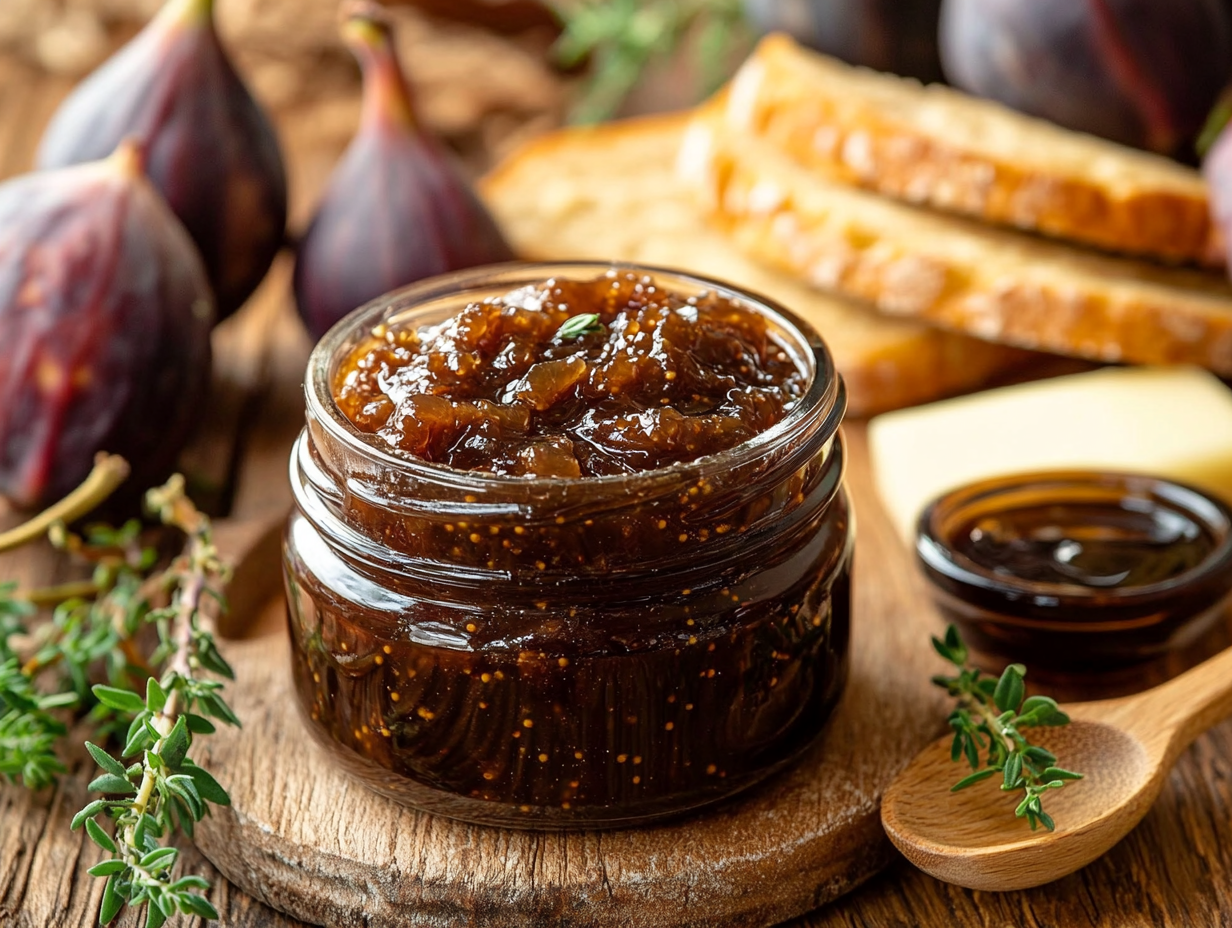 Luxurious Fig and Balsamic Onion Jam for Gourmet Spreads