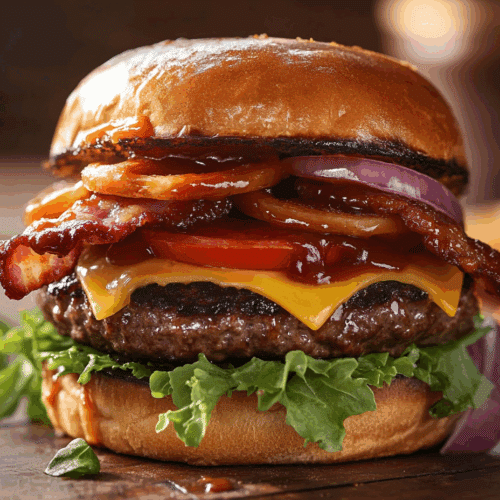 Gourmet McDonald's-Style BBQ Bacon Angus Burger at Home