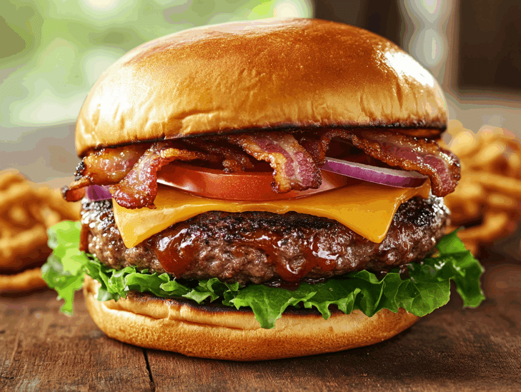 Gourmet McDonald's-Style BBQ Bacon Angus Burger at Home