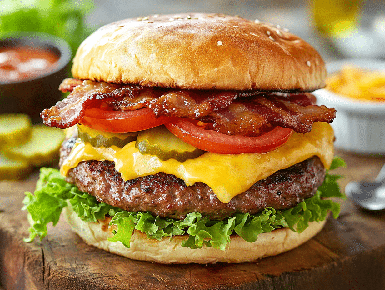 Gourmet Bacon Deluxe Burger: A Hungry Jack's Tribute