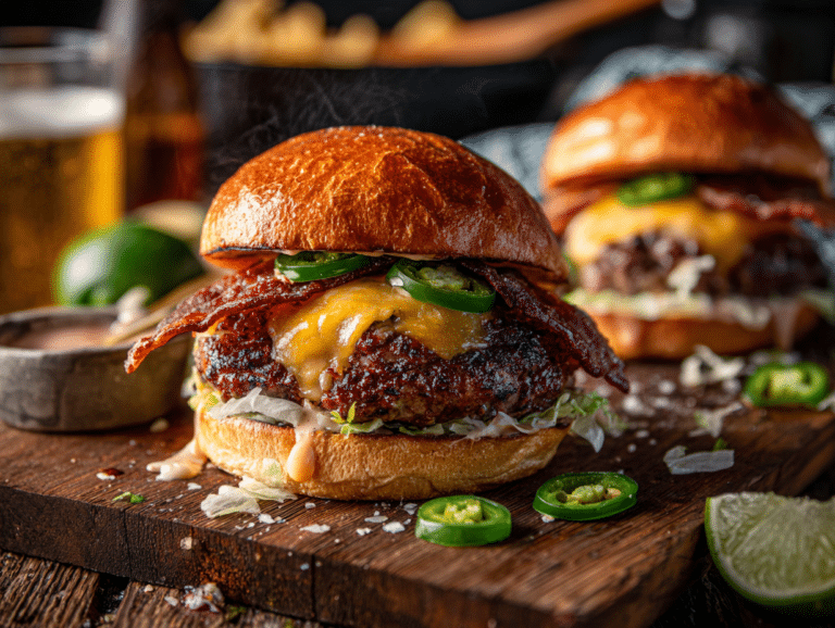 Homemade FlameThrower Burger Recipe